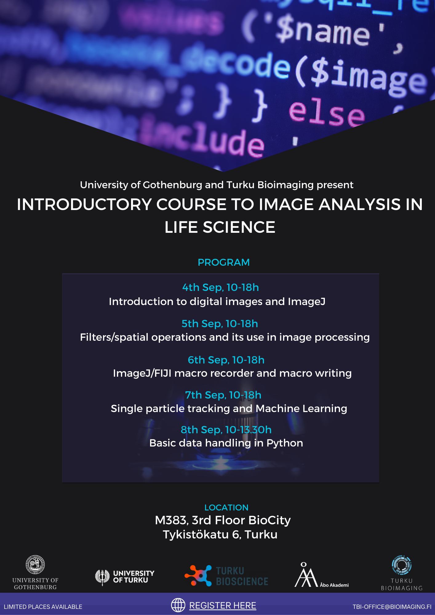 Introductory course to image analysis in life science - Turku Bioimaging