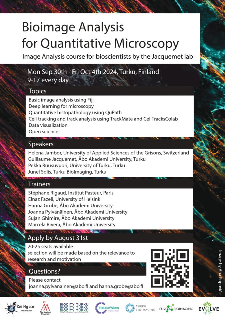 Bioimage Analysis for Quantitative Microscopy Course - Turku Bioimaging